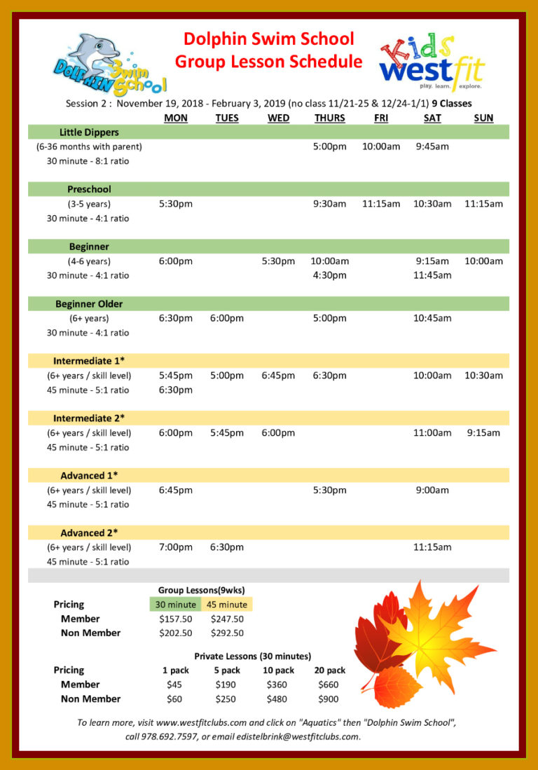 Swim-Schedule.Session-2.Nov2018-final-1-1 - WestFit Clubs