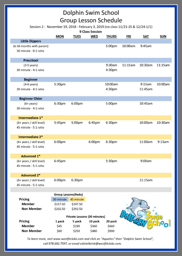 Swim-Schedule.Session-15-Nov2018-final-2 - WestFit Clubs