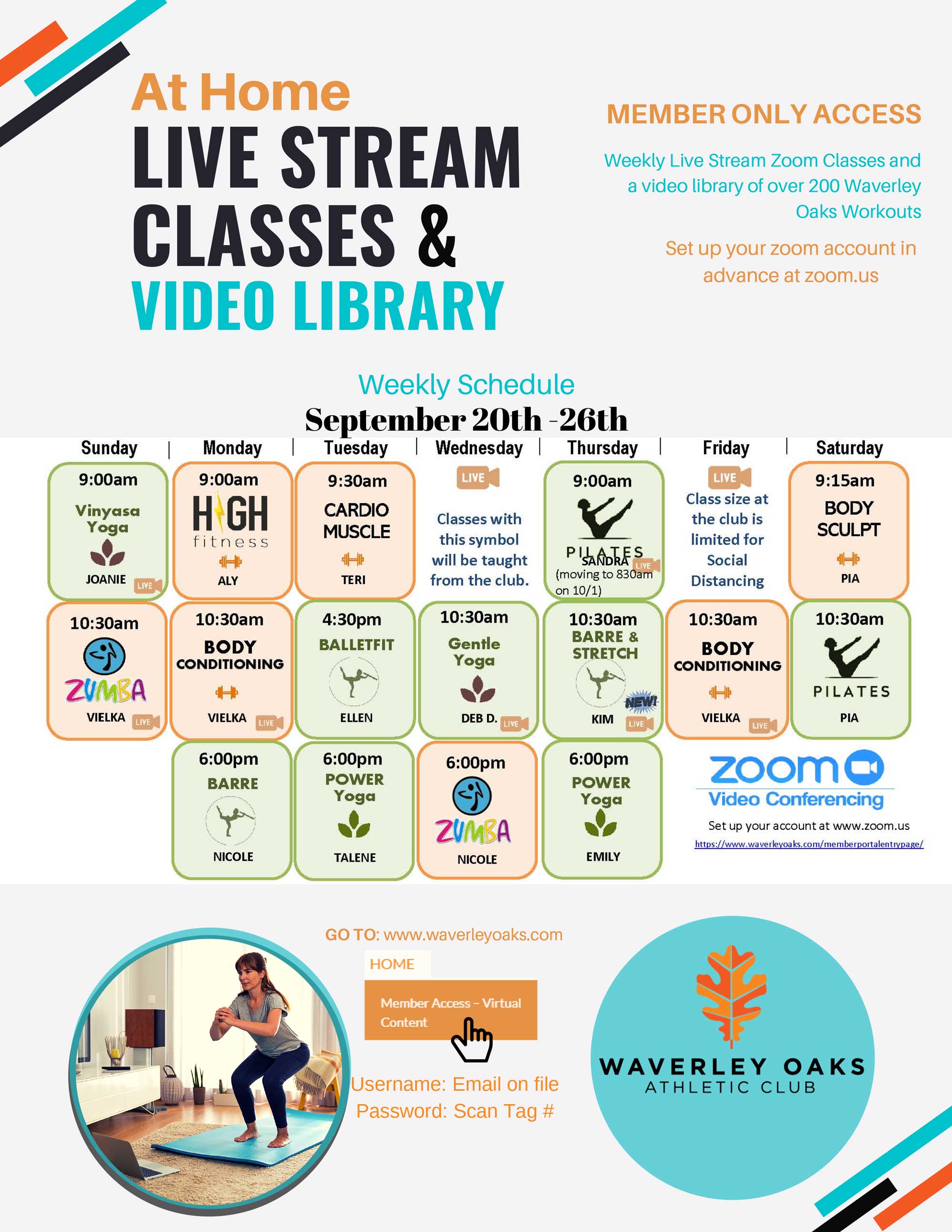 At Home Virtual Classes - Waverley Oaks Athletic Club