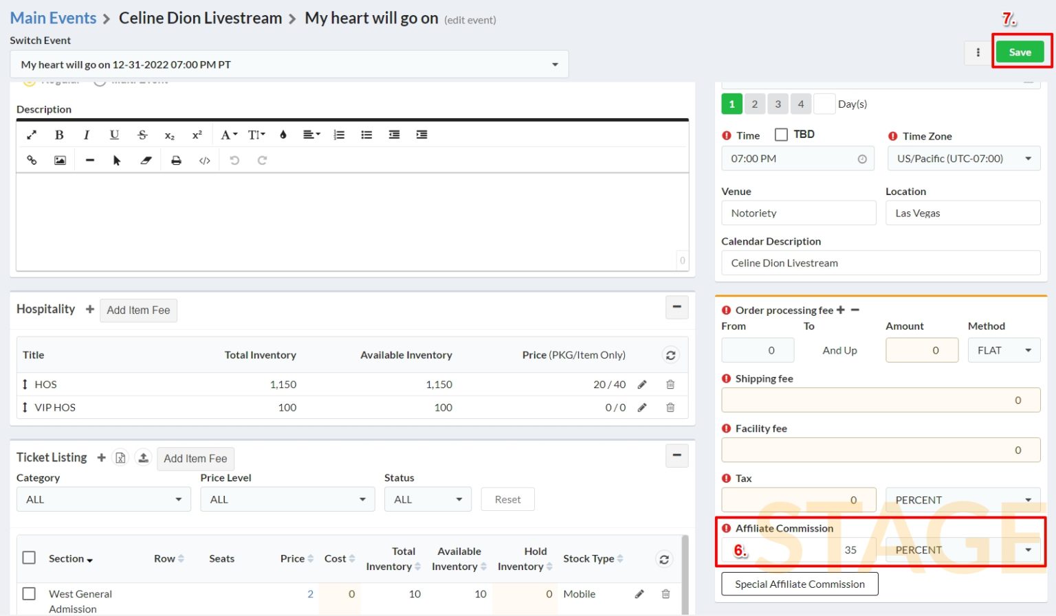 How to add a Special Affiliate Commission to a special event? - FriendlySky