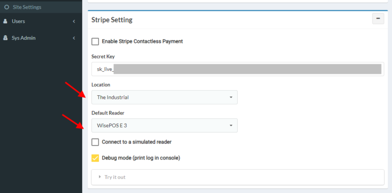 Setup Stripe Reader - FriendlySky