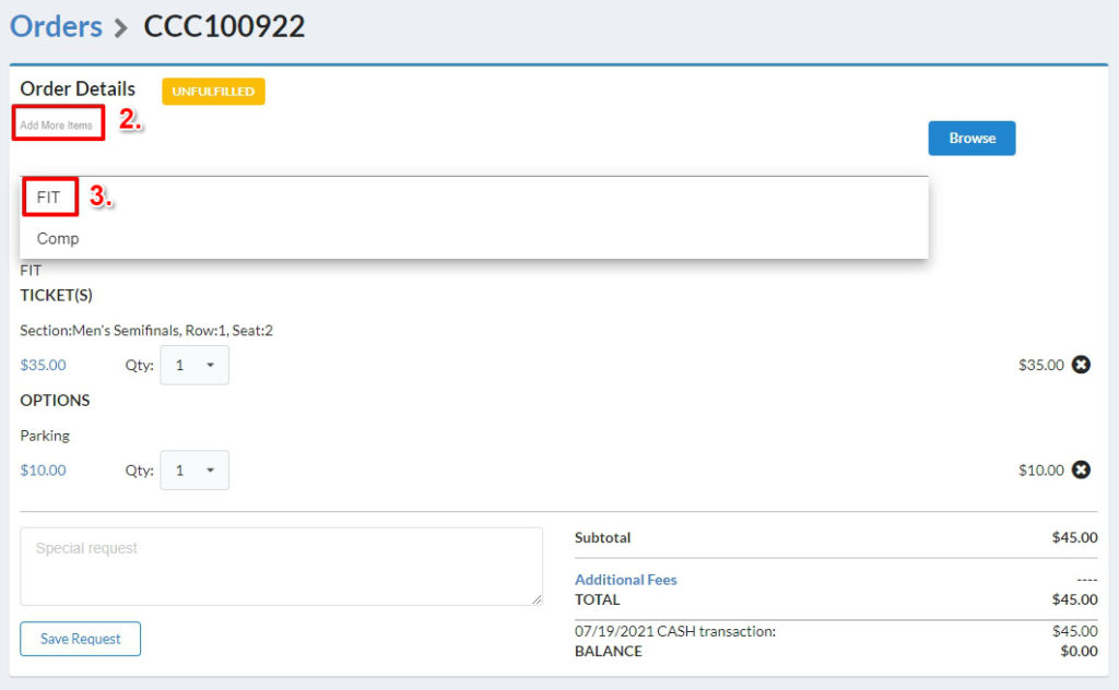 Adding Items To An Order - FriendlySky